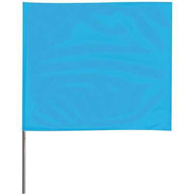 927823 Fluorescent Blue Marking Flag, 4" Flag Height, Solid Pattern, Blank | Imperial Supplies