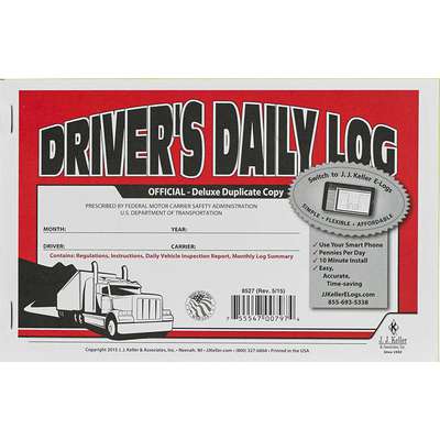 3614 Driver'S Daily Log Book With Simplified Dvir, W/Carbon, W/Reca ...