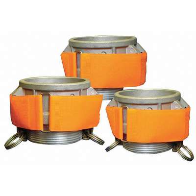 921252-6 Hook-and-Loop-Type Cam Arm Strap with No Adhesive, Orange, 2 ...