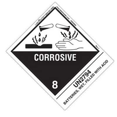 38380 Labelmaster Un2794 Batteries Wet Filled With Acid Labels, Roll ...