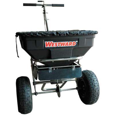 911276-9 Westward Broadcast Spreader, 125 lb. Capacity, Pneumatic Wheel ...
