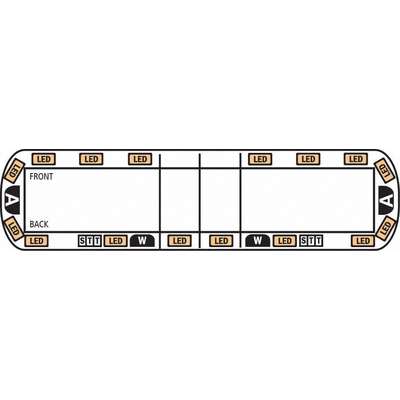926843-8 Vantage Amber Light Bar, LED Lamp Type, Permanent Mounting ...