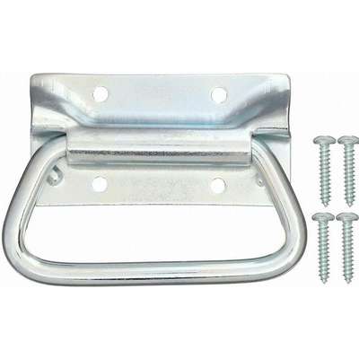 925902-3 Steel Folding Pull Handle with Polished Zinc Finish, Silver ...