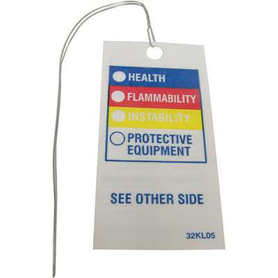 916449 Health Hazard HMIG Self-Laminating Tag, Polyethylene, Polyester ...