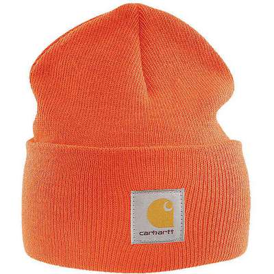 913605-8 Carhartt Knit Cap, Universal, Bright Orange, Covers Ears, Head ...