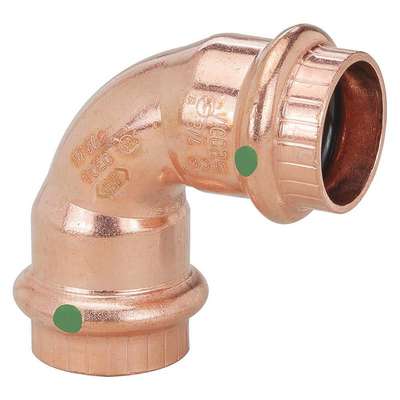 930728-5 Copper 90 Degree Elbow, Press x Press Connection Type, 1" x 1 ...