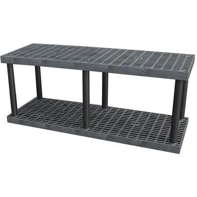 915776 Structural Plastics Freestanding, Plastic Shelving; 470 lb. per ...