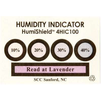 923990-7 Scs Humidity Indicator: 2 in Wd, 3 in Lg, 4 Dots, 10%_20%_30% ...