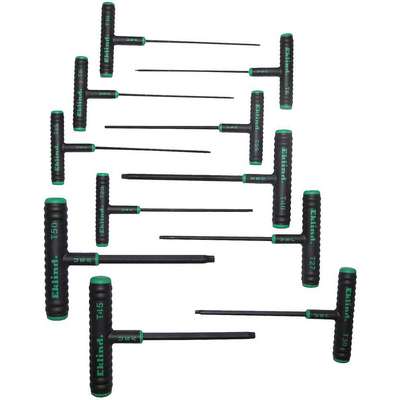 911378-9 Eklind Long Ergonomic Torx Black Oxide Torx Key Set, Number of ...