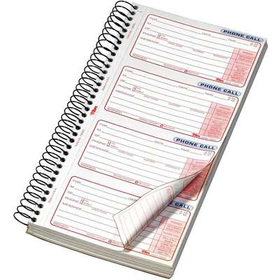 922177-1 Tops Phone Message Book: 5 in Lg, 2 3/4 in Wd, Carbon Copies ...