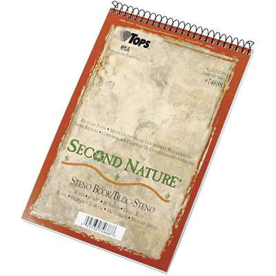 918900-3 Tops Notebook: 6 in x 9 in Sheet Size, Gregg, White, 80 Sheets ...