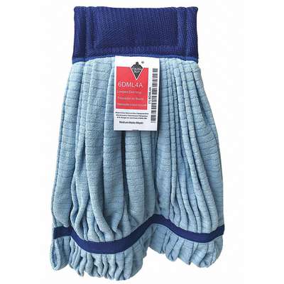 928932-2 Wet Mop: Microfiber, 14 oz. Dry Wt, 5 in Headband Size, Blue ...