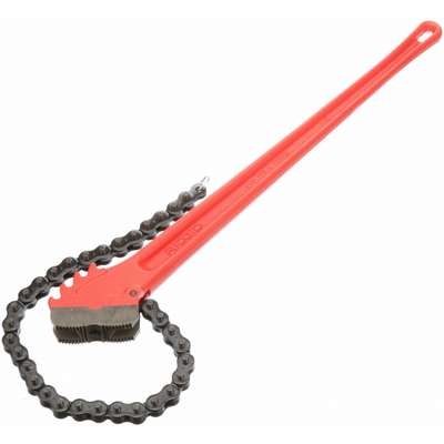 913657-6 Ridgid Chain Wrench: For 7 1/2 in Outside Dia, 29 in Chain Lg ...