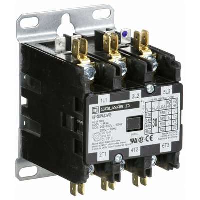 923185-8 Square D 208/240VAC Definite Purpose Contactor; No. of Poles 3 ...