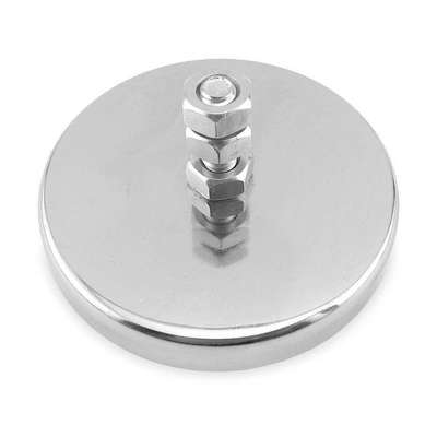 929580-4 Round Base Post Magnet: 1 Hooks, Neodymium, Polished, 65 lb ...