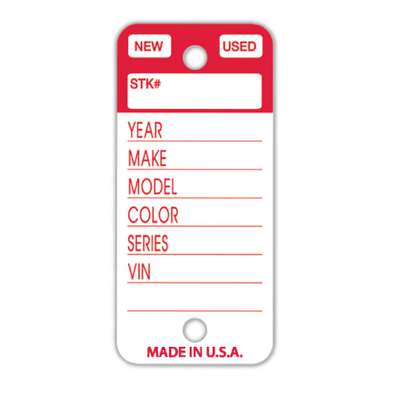 38762 Poly Tag Key Tag Red With Rings And Two Markers | Imperial Supplies