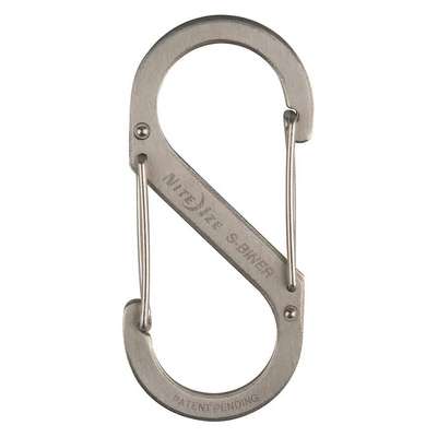 930047-4 Double Gated Carabiner Clip: 3 1/2 in, Stainless Steel, Silver ...