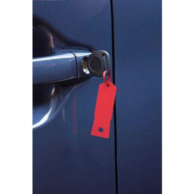 38112 Versa Tags Red Lock Key Tag, Plastic, Rectangle, 4-1/2" x 3/4 ...