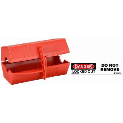 918503-3 Brady Plug Lockout: For 1/2 in Max Cord Dia, For 3 in Max Plug ...