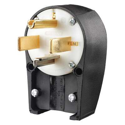 929495-3 Bryant 30A Industrial Grade Angle Straight Blade Plug, Black ...