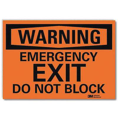 920771-2 Lyle Emergency Exit Sign, Emergency Exit Do Not Block, Sign ...