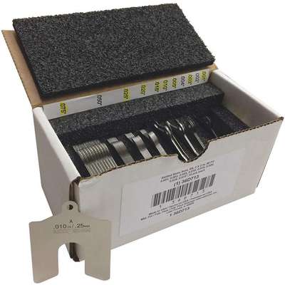 922784-2 Slotted Shim Kit: Stainless Steel, 80 Pieces, 0.001 to 0.075 ...