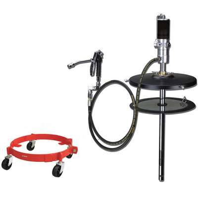 911852-9 Portable Grease Pump with Gun, Fits Container Size 120 lb./16 ...