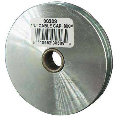 935126-2 Sheave, Designed For Wire Rope, 1/4" Max. Cable Size, 3 ...