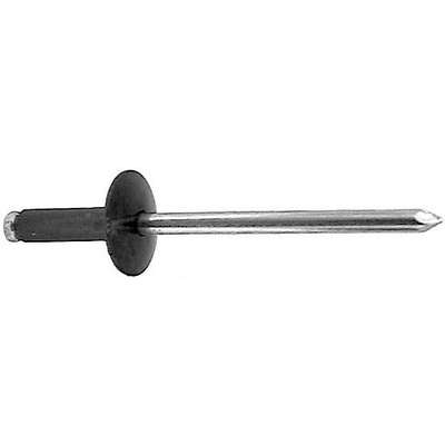 890658 Rivet,Al/Stl 5/32" Grip 1/4-3/8" Black Dia 15/32" Al/Stl ...