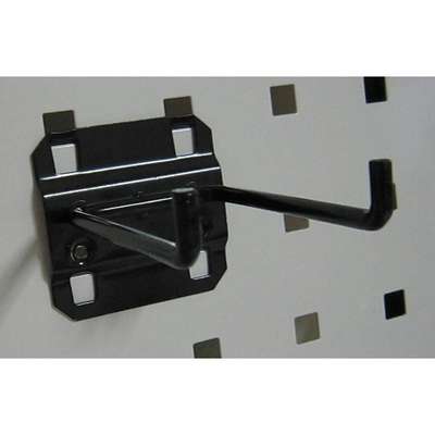 935090-1 Steel Double Rod Pegboard Hook, Screw" Mounting Type, Black ...