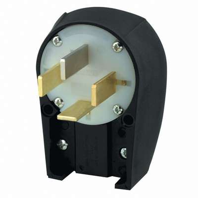 931762-3 Bryant 60A Industrial Grade Angle Straight Blade Plug, Black ...