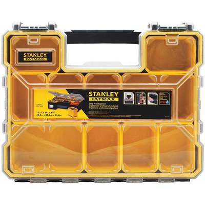 913273-5 Stanley Compartment Box: 14 1/2 in x 4 1/2 in, Clear/Black ...