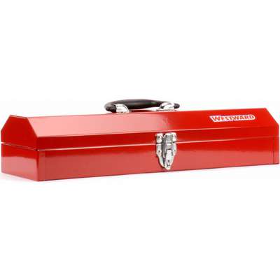 918005-2 Westward Plastic, Steel Portable Tool Box, 4"H x 19-1/4"W x 6 ...