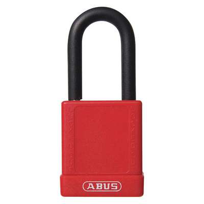 929882-1 Abus Lockout Padlock: Keyed Alike, Aluminum, Std Body Body Size, Hardened Steel, Std ...