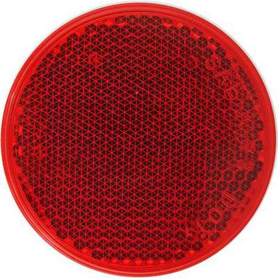 Imperial Round 2" Red Reflector Adhesive Mount | Imperial Supplies