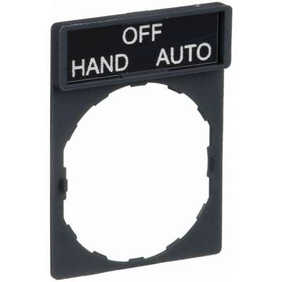 915187-7 Schneider Electric 22mm Rectangular Hand-Off-Auto Legend Plate ...