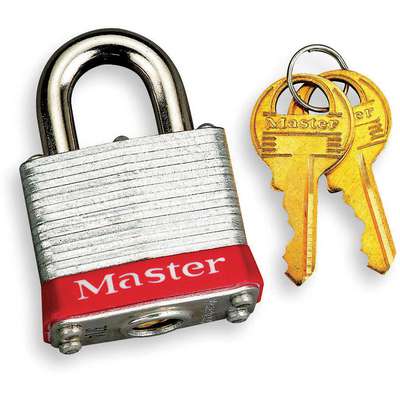 Master Lock 3RED Lockout Padlock, Steel, Red | Imperial Supplies