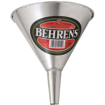 921450-1 Behrens Funnel, Tin, 3 qt. Total Capacity, 9-1/4" Height, 9-1/ ...
