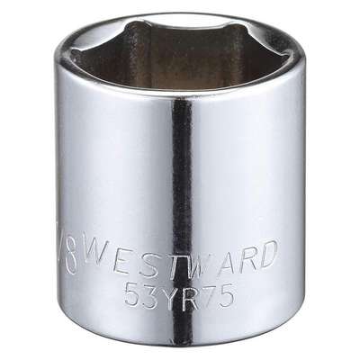 931118-6 Westward Socket, 3/8" Drive Size, 7/8" Socket Size, 6-Point ...