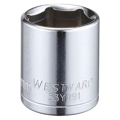 931112-3 Westward Socket, 3/8" Drive Size, 19 mm Socket Size, 6-Point ...