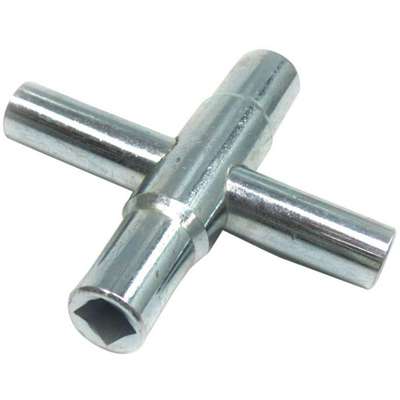 914771-9 Water Key, Size 1/4", Handle Shape Cross, Overall Length 3 ...