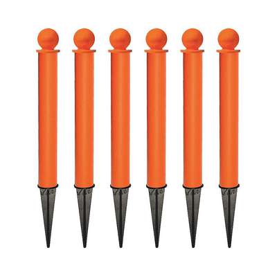 934856-2 Mr. Chain Ground Post, Height 35", Orange, Post Material ...