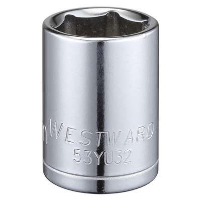 931121-2 Westward Socket, 1/2" Drive Size, 20 mm Socket Size, 6-Point ...