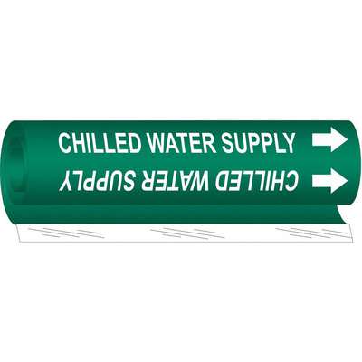 936778 Brady Chilled Water Supply Wrap Around Pipe Marker, Plastic ...