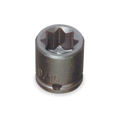 943469-2 Proto Impact Socket: 3/8 In Drive Size, 7/16 In Socket Size, 8 ...