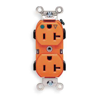 939620-5 LEVITON Receptacle, Heavy-Duty Hospital Grade, 125 VAC, 5-20R ...