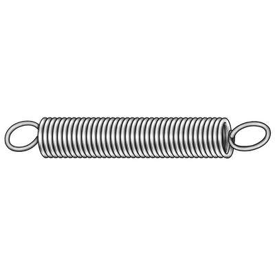 936172-7 3-1/2" High Carbon Steel Utility Extension Spring with Zinc ...