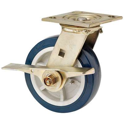 940182-4 Standard Plate Caster: 6 in Wheel Dia., 900 lb, 7 1/2 in ...