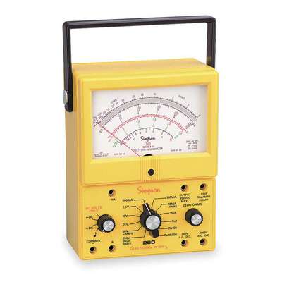 939138-7 Simpson Electric Analog Multimeter: 1,000 Max. AC Volts, 20 ...