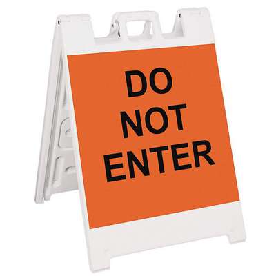 939763-7 Barricade Sign: 36 in Overall Ht, 25 in x 36 in, Engineer ...